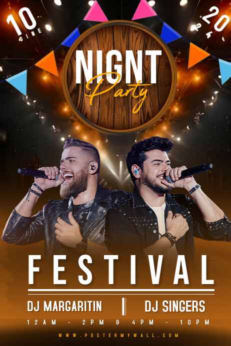 Black Futuristic Night Party Poster Template | PosterMyWall