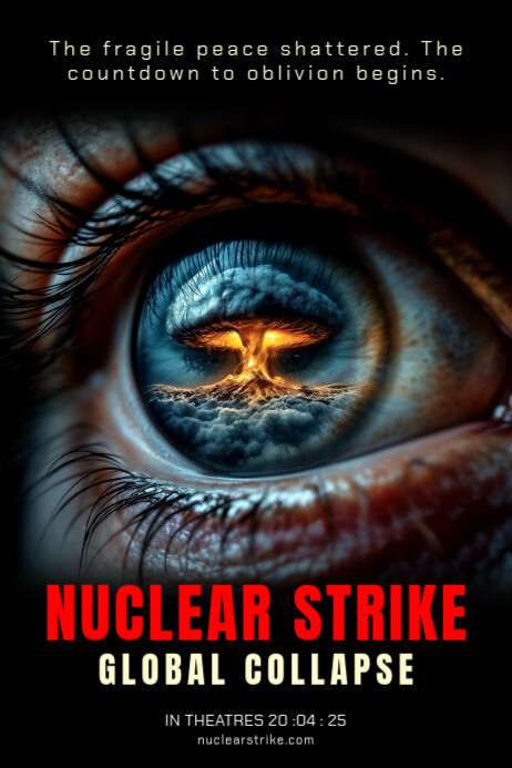 Black Futuristic Nuclear Poster Template | PosterMyWall