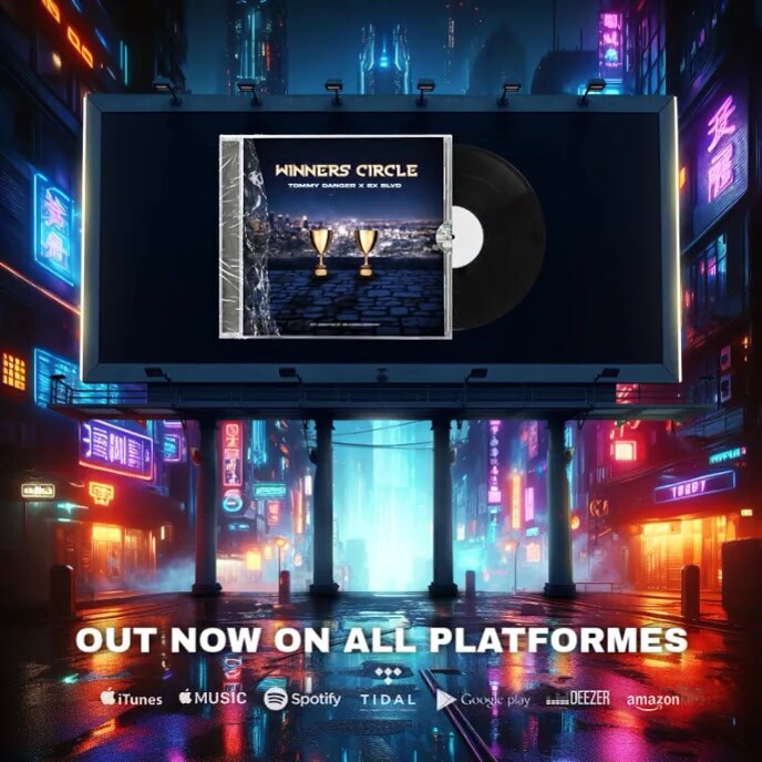 Black Futuristic Out Now Song Album Cover Template | PosterMyWall