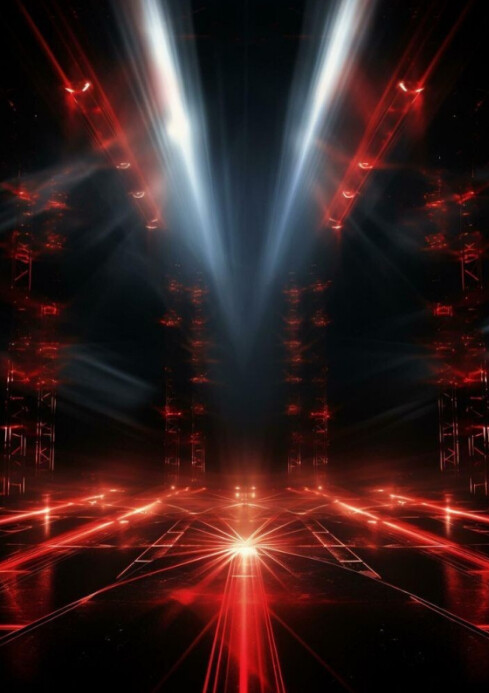 Copy of Black Futuristic Red Stage Lights Showdown A4 | PosterMyWall