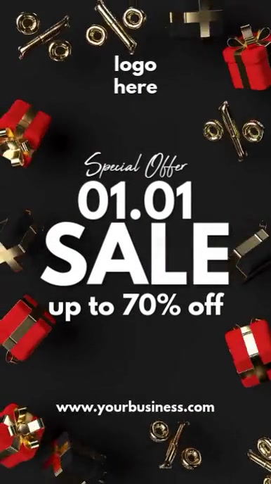 Black Futuristic Sale Video Instagram Story Template | PosterMyWall