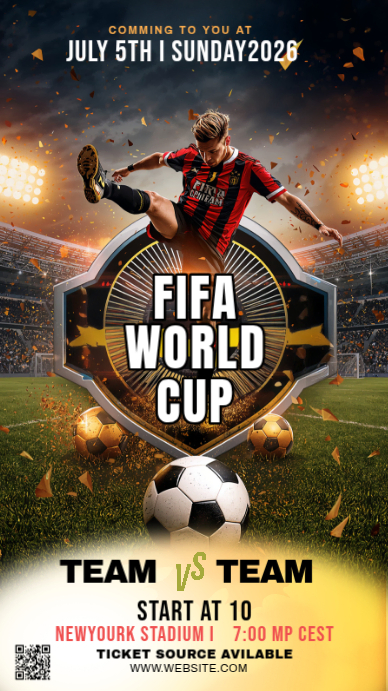 Soccer Match Facebook Story Template | PosterMyWall