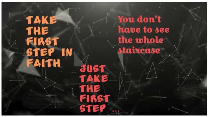 Black Futuristic Step In Faith Youtube Thumbnail Template | PosterMyWall