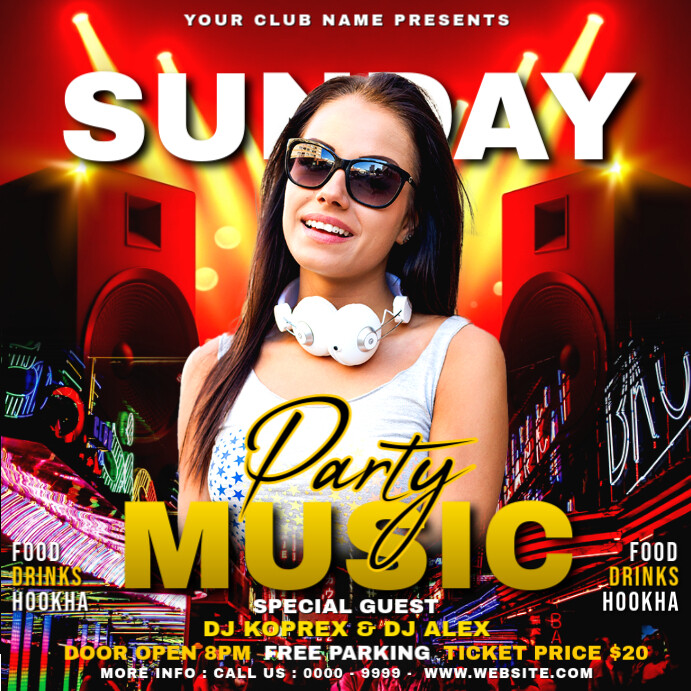 Copy of Black Futuristic Sunday Music Instagram Post | PosterMyWall