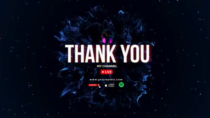 Black Futuristic Thank You Digital Display (16:9) Template | PosterMyWall