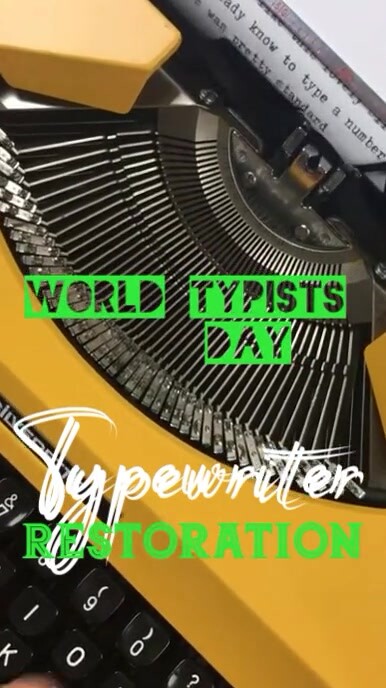 Black Futuristic Typewriter Design Template Digital Display (9:16 ...