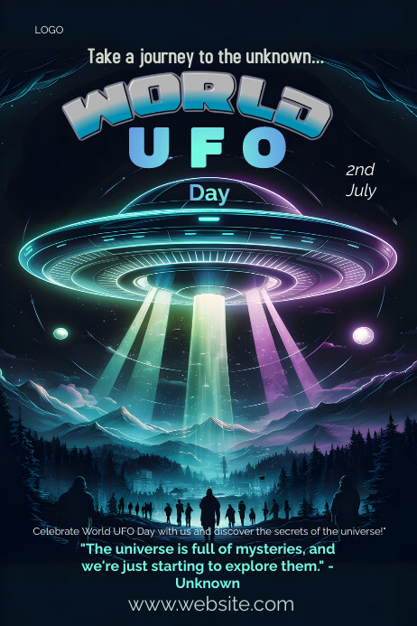 Copy of Black Futuristic World Ufo Day Poster | PosterMyWall