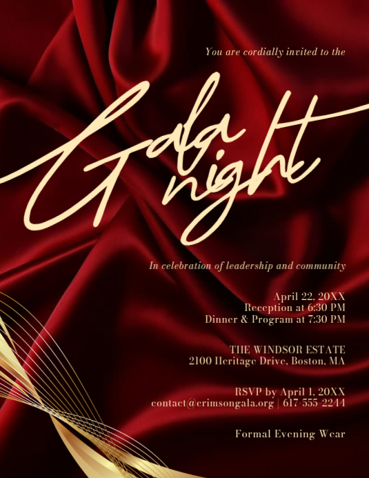 Black Gala Invitation Flyer Template | PosterMyWall