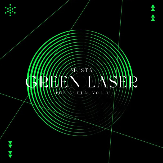 Plantilla de Black Geometric Album Cover | PosterMyWall