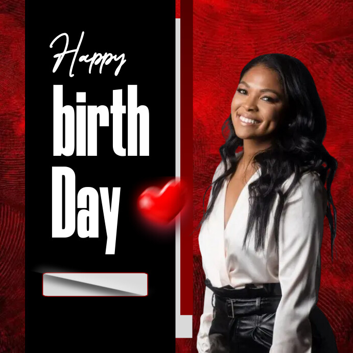 Black Geometric Birthday Template Square (1: | PosterMyWall