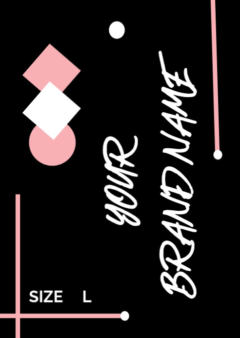 Copy of Black Geometric Branding Tag Design A6 | PosterMyWall