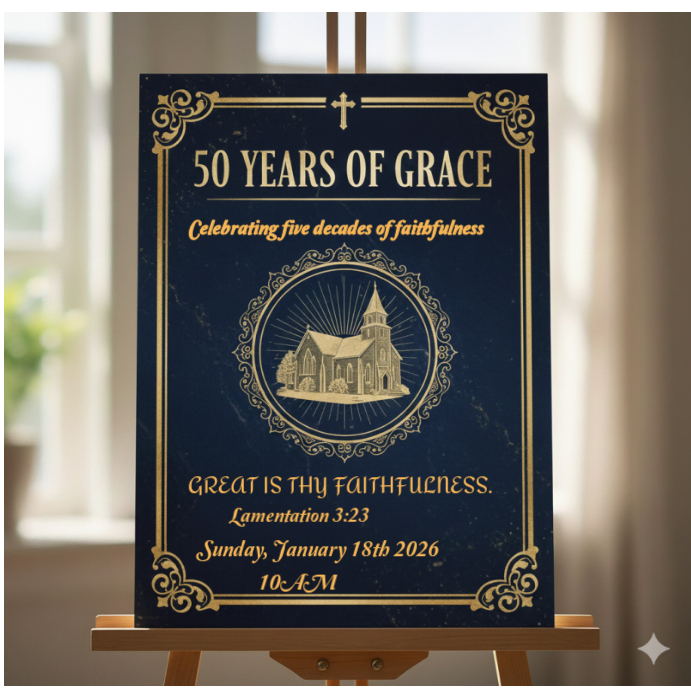 Black Geometric Church Anniversary Flyer Instagram Post Template ...