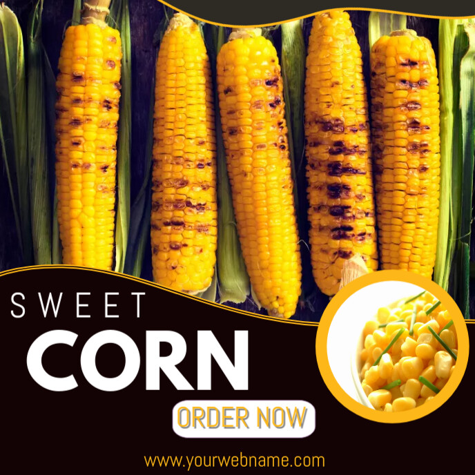 Black Geometric Sweer Corn Album Cover Template | PosterMyWall