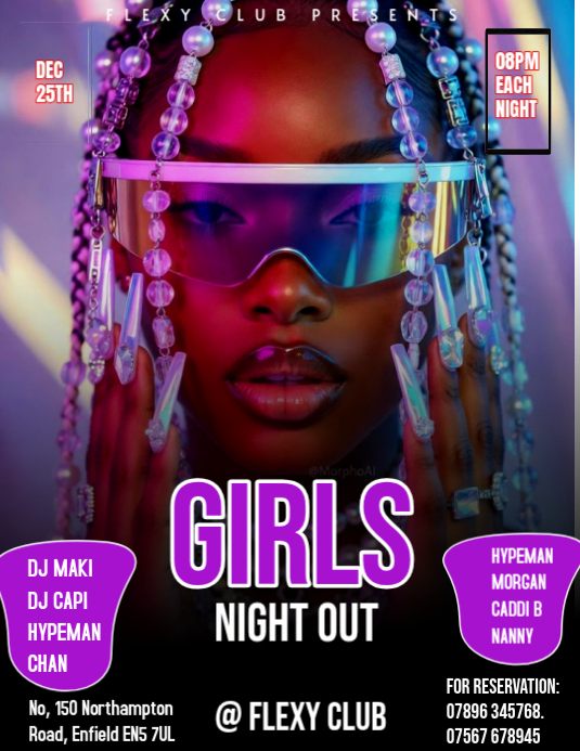 Black Girls Night Out Event Flyer Template | PosterMyWall