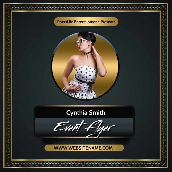 BLACK GOLD EVENT FLYER TEMPLATE | PosterMyWall