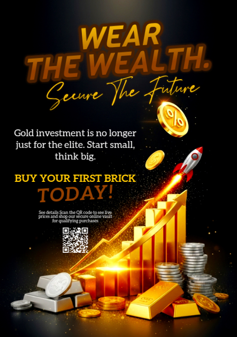 Black Gold Investment A4 Template | PosterMyWall