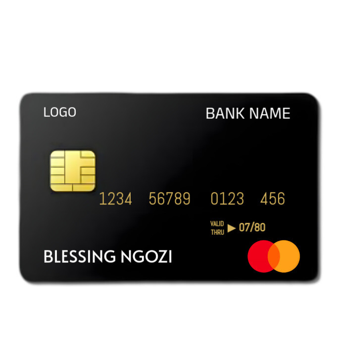 Copy of Black Gold Modern & Minimal Bank Atm Card In | PosterMyWall