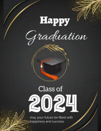 Black Graduation card Template | PosterMyWall