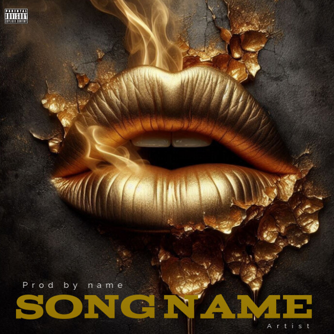 Copy of Black Golden Lips Album Cover | PosterMyWall