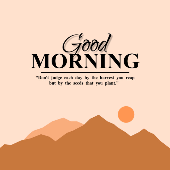 Black Good Morning Instagram Post Template | PosterMyWall