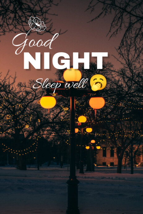 Copy of Black Good Night Poster | PosterMyWall