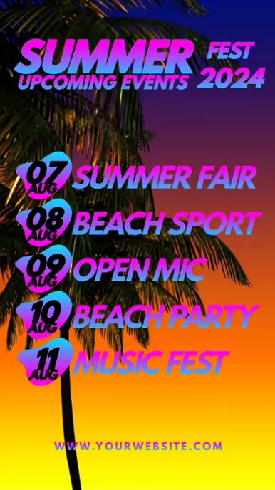Black Gradien Summer Event Reel Instagram Template | PosterMyWall