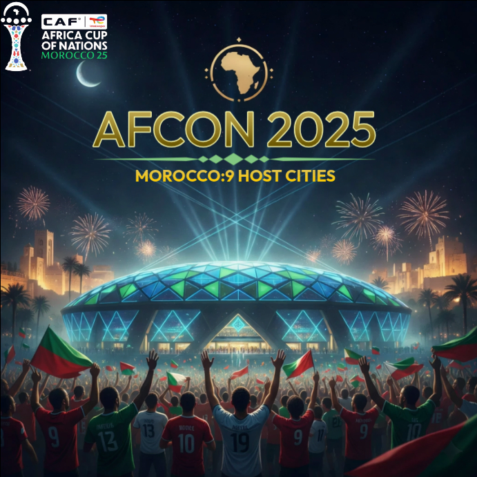 Black Gradient Afcon 2025 Instagram Post Template | PosterMyWall