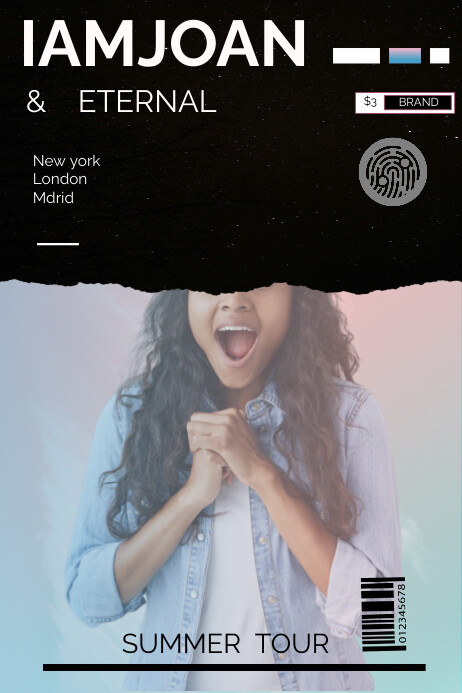 Black Gradient Album Poster Template | PosterMyWall