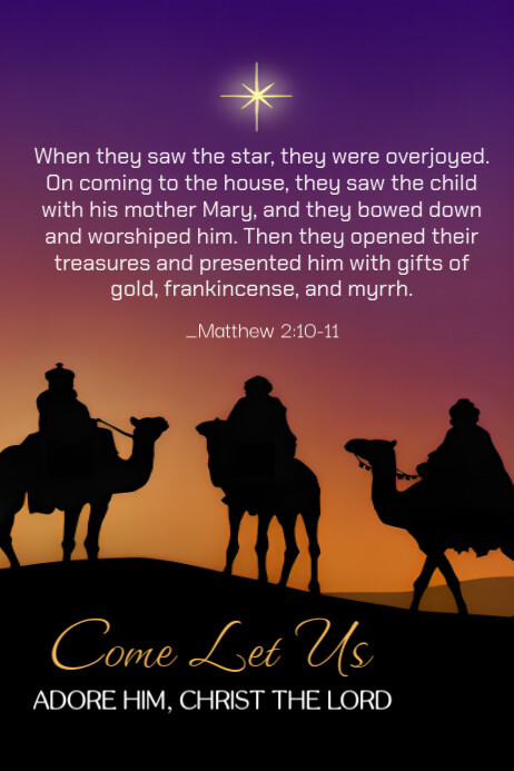 Copy of Black Gradient Christmas Nativity Poster | PosterMyWall