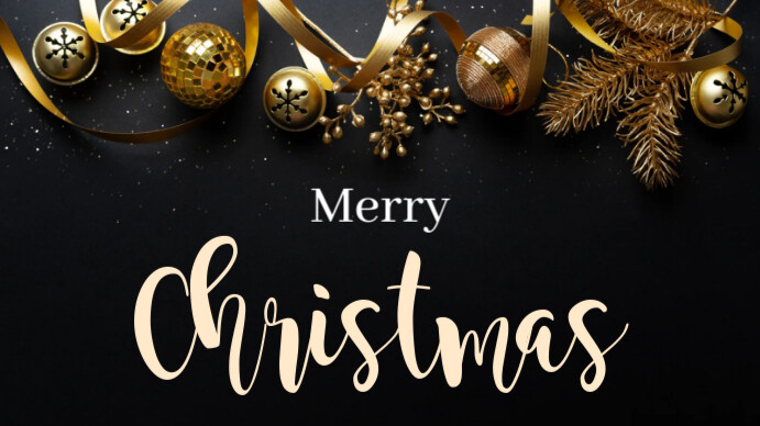 Black Gradient Christmas Youtube Thumbnail Template | PosterMyWall