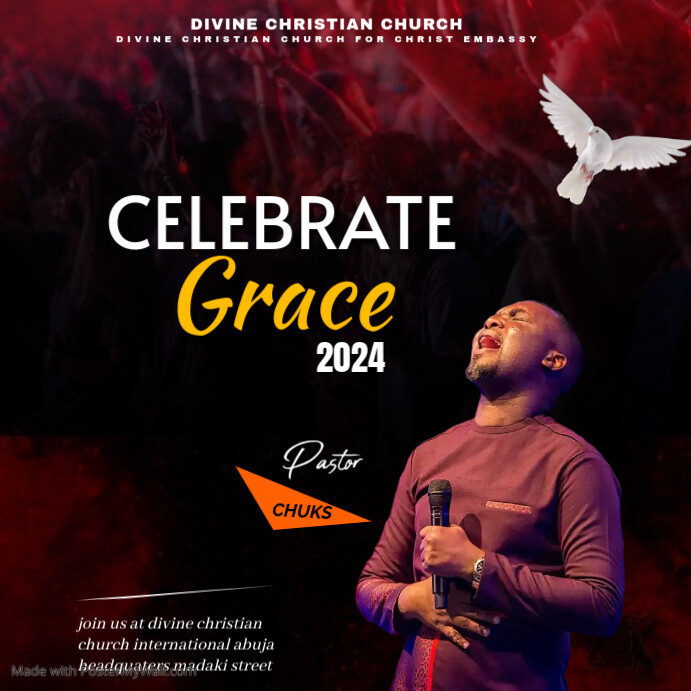 Modèle Black Gradient Church Celebration Flyer Templ | PosterMyWall