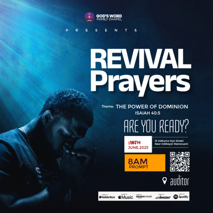 Black Gradient Church Flyer Instagram Post Template | PosterMyWall