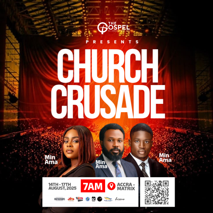 Black Gradient Churches Crusade Template Instagram Post | PosterMyWall