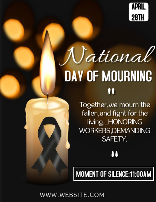 Copy of Black Gradient National Day Of Mourning Flyer (us Letter ...