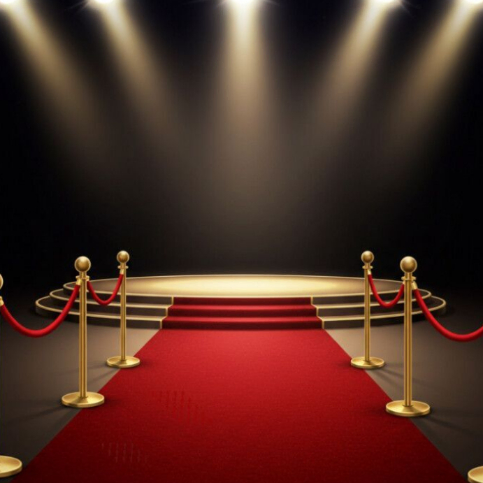 Black Gradient Red Carpet Vip Stage With Spotlights Instagram Post ...