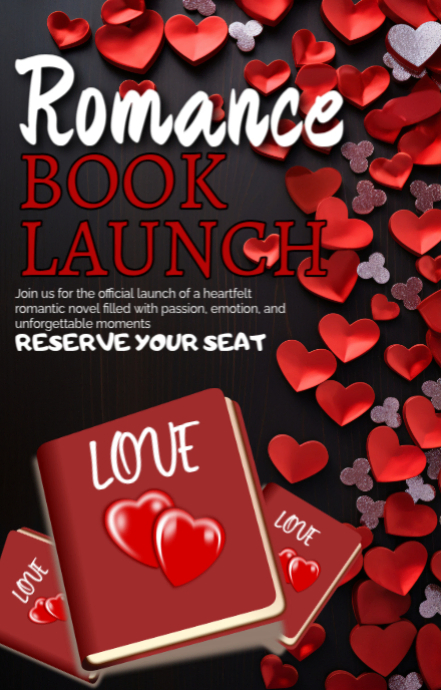 Black Gradient Romance Book Launch Wattpad Cover Template | PosterMyWall