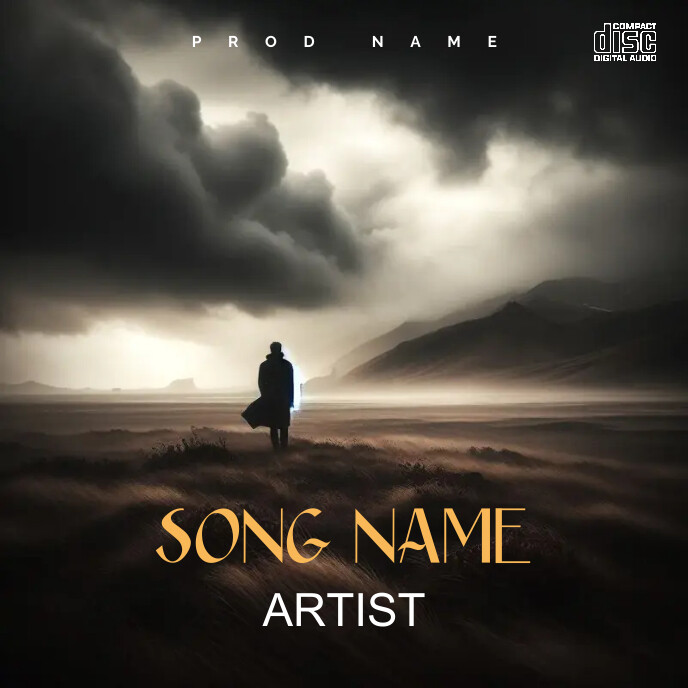 Plantilla de Black Gradient Sad Alone Album Cover | PosterMyWall