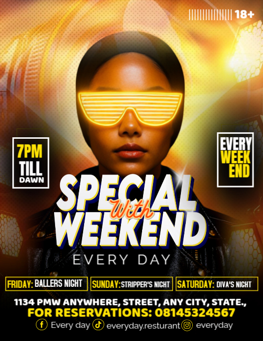Black Gradient Special Weekend Flyer (us Letter) Template | PosterMyWall