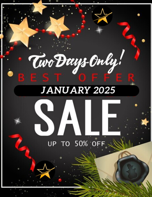 Copy of Black Gradient Two Days Only Offers Flyer (us Letter ...