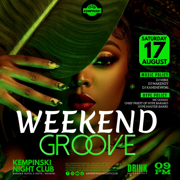 Copy of Black Gradient Weekend Groove Instagram Post | PosterMyWall