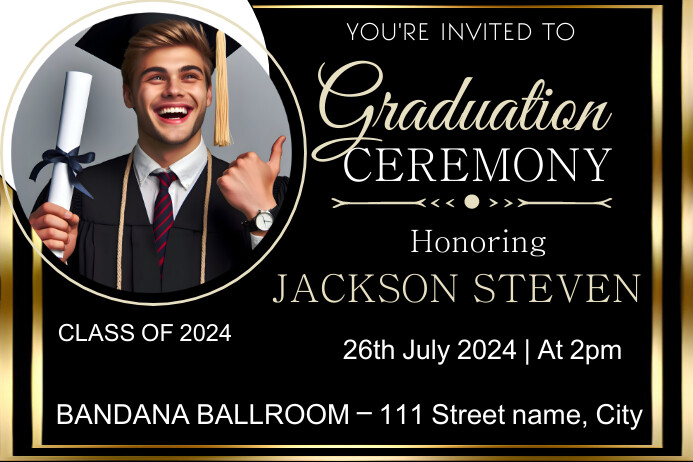 Modèle Black Graduation Poster | PosterMyWall