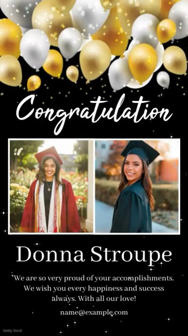 Black Graduation Wish Template | PosterMyWall