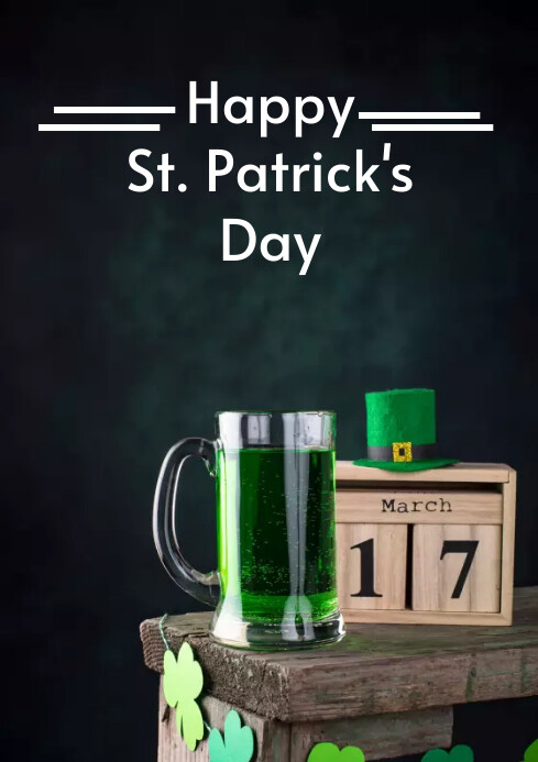 Black green soft happy st patrick's day Template | PosterMyWall