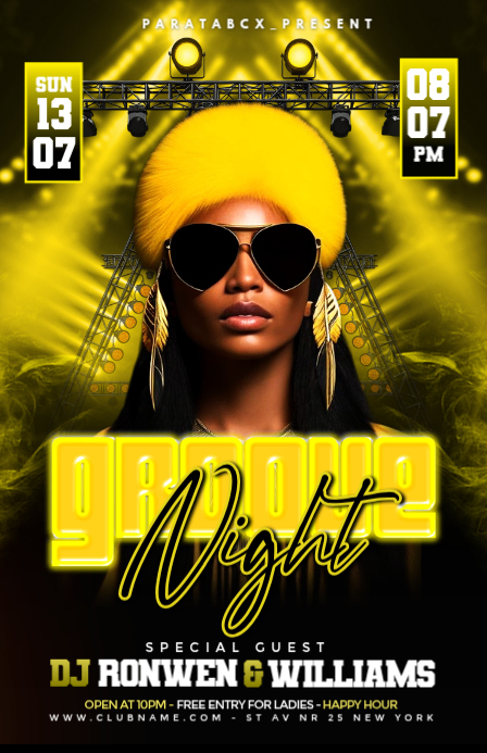 Copy of Black Groove Night Event Tabloid | PosterMyWall
