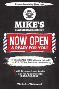 Barber shop opening template | PosterMyWall