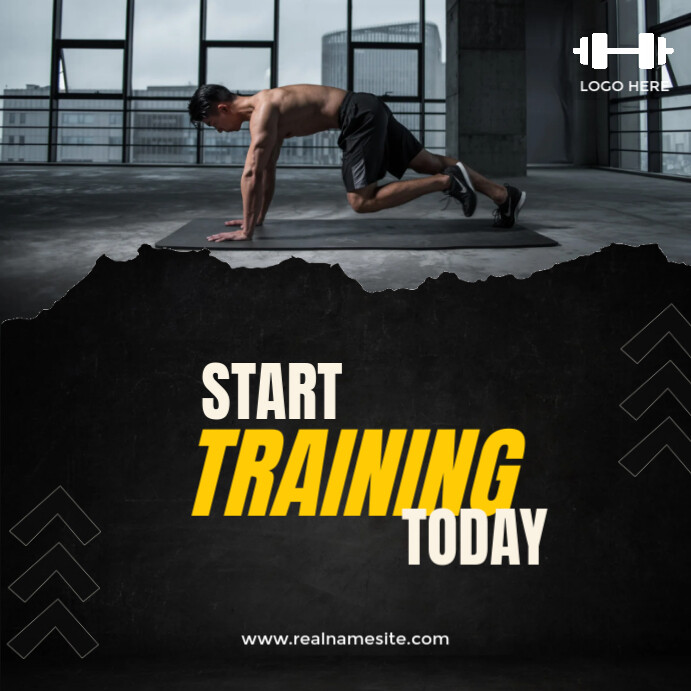 Copy of Black Grunge Fitnes & Gym Instagram Post | PosterMyWall