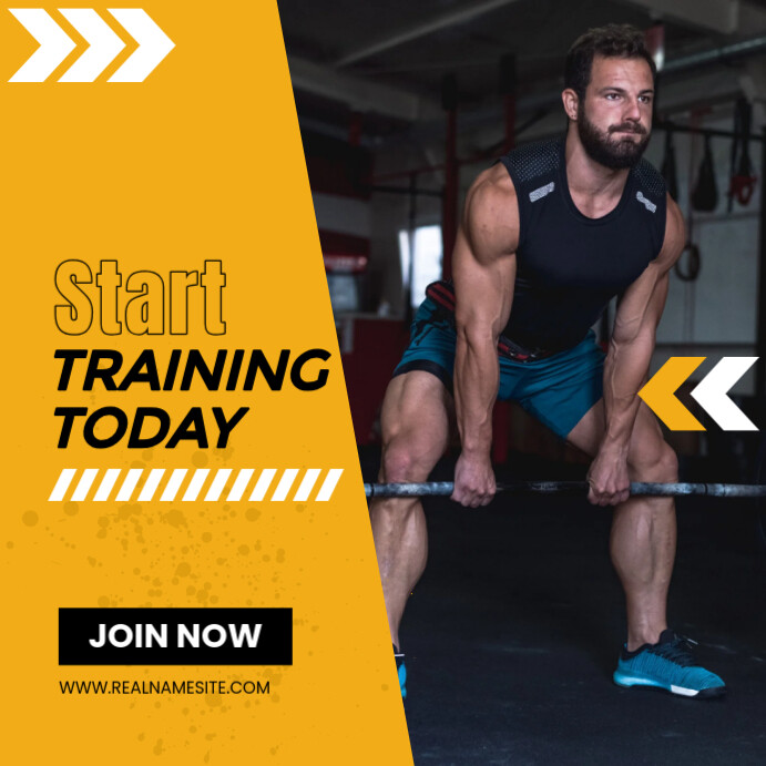 Black Grunge Fitness And Gym Instagram Post Template | PosterMyWall