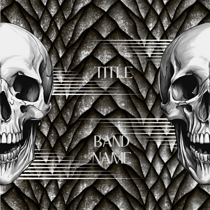 Black Grunge Grey Album Cover Template | PosterMyWall