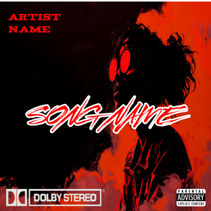 Modèle Black Grunge Loner Album Cover | PosterMyWall