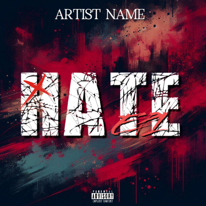 Black Grunge Mixtape Cover Album Cover Template | PosterMyWall